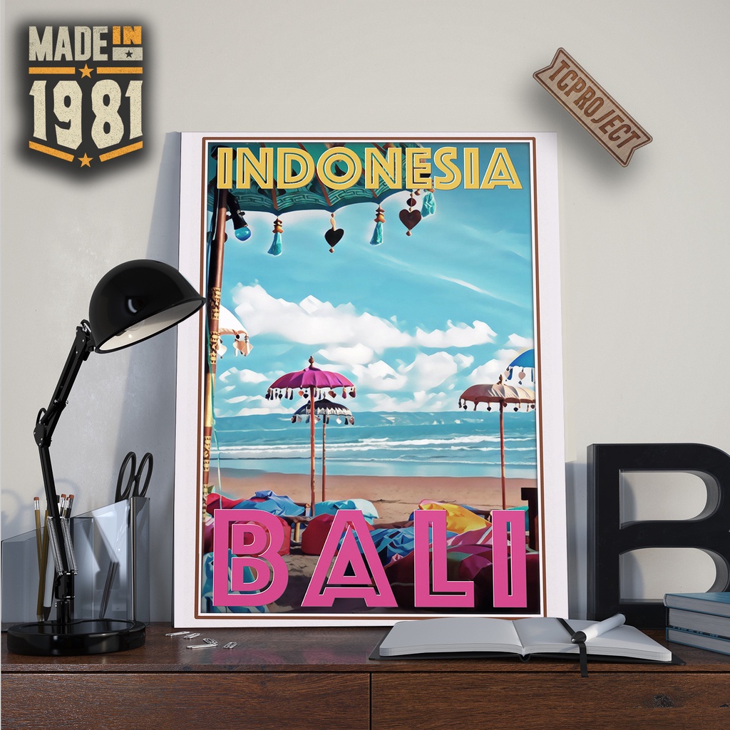 Jual Poster Travel Bali Indonesia - Poster Kayu - Hiasan Dinding ...