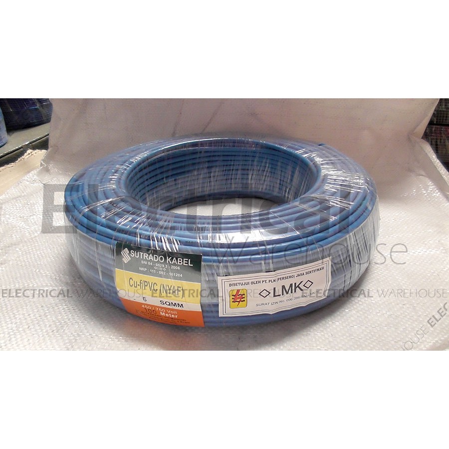 Jual Kabel Serabut NYAF 1x6mm2 SUTRADO 100 Mtr ( 6 mm 6mm 6mm2 1x6mm 1x6 mm2 100M Meter ...