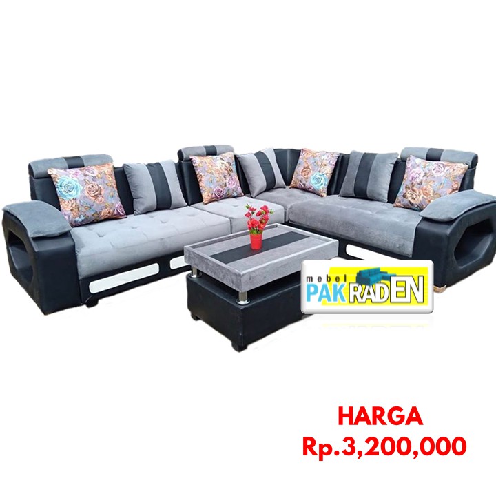 Jual Sofa Murah Minimalis Furniture Sofa L Sudut Cod Kediri Sl050 | Shopee Indonesia
