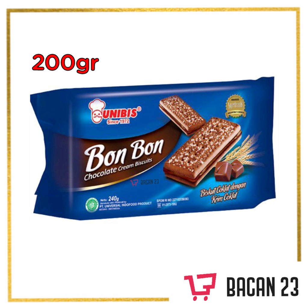 Jual Unibis BonBon Cokelat (200gr) / Biskuit Bon bon / Wafer Coklat ...