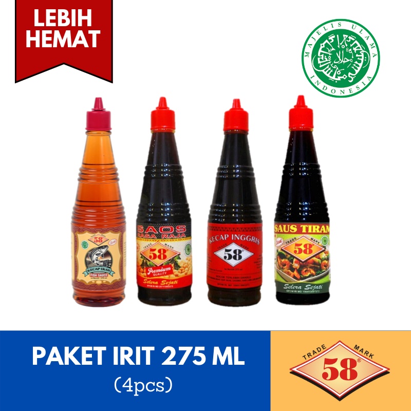 Jual Saos 58 - PAKET IRIT 275ML (KECAP INGGRIS, RASA RAJA, KECAP IKAN ...