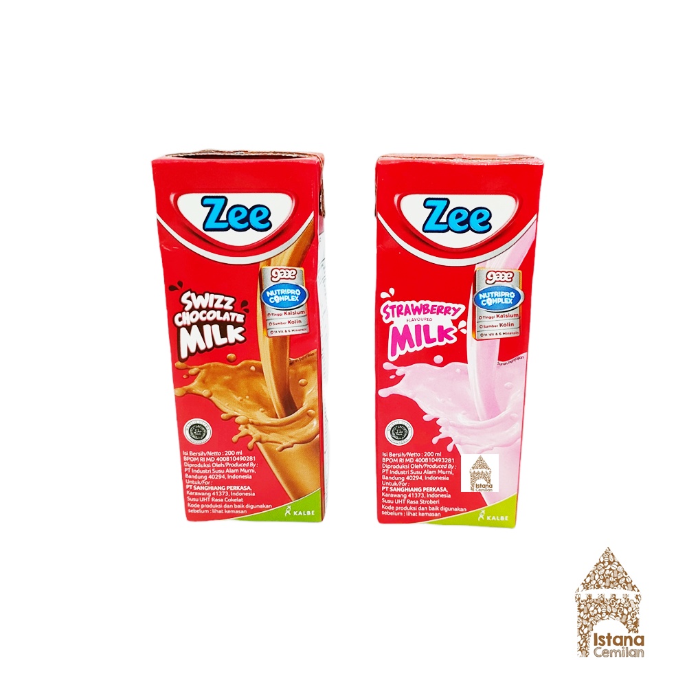 Jual Susu Zee UHT Swizz Chocolate / Strawberry Milk 200 ML | Shopee ...