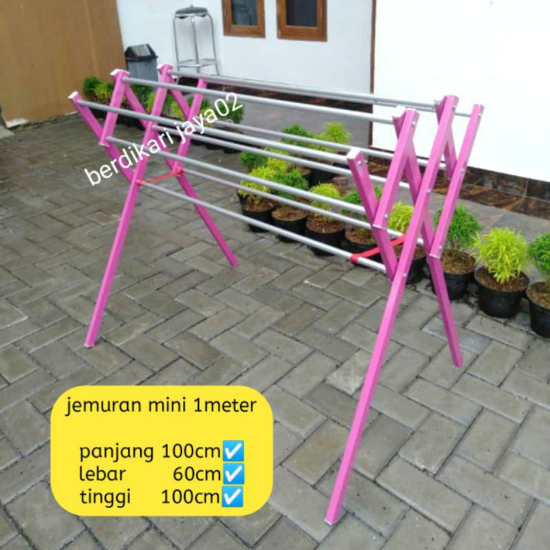 Jual Jemuran Handuk Lipat Aluminium Warna 100 CM / 1Meter | Shopee ...