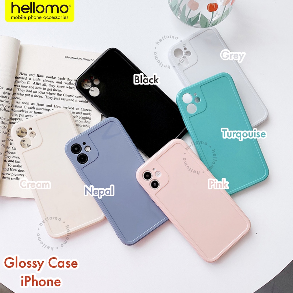 Jual Glossy Case iPhone (SERI 2) Soft Case Polos iPhone Lens Protector ...
