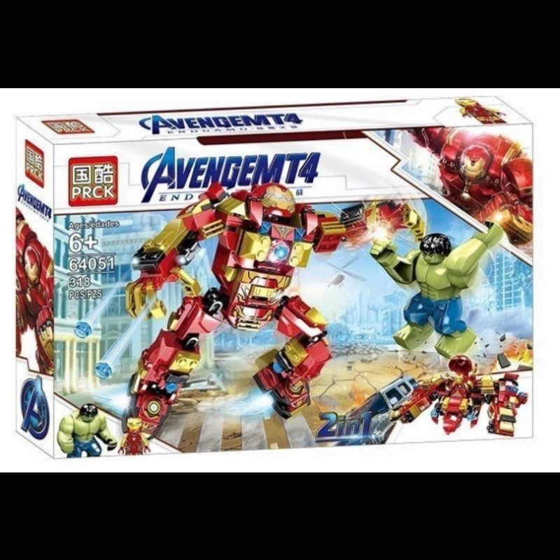 Jual Lego Block Hulkbuster Iron Man vs Hulk Bisa Jadi Pesawat | Shopee ...