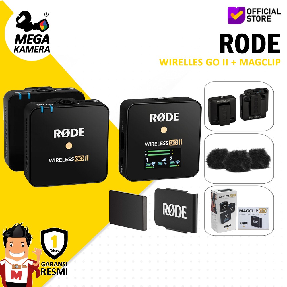Jual Rode Wireless GO II With Mag Clip - 2-Person Wireless Microphone ...