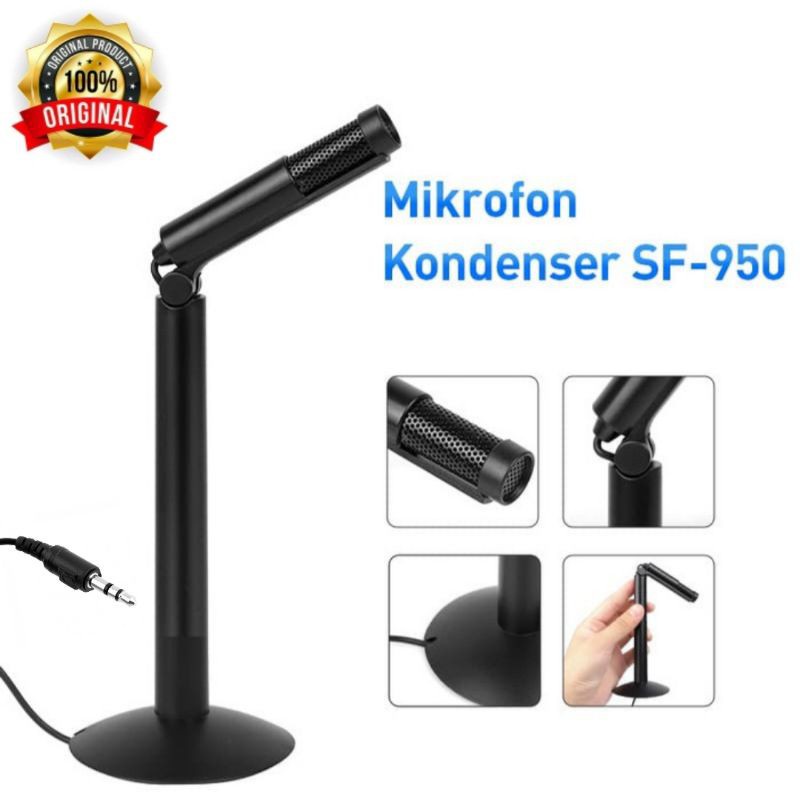 Jual Microphone Mik Laptop PC HP Desktop 3.5mm with Stand Mount ...
