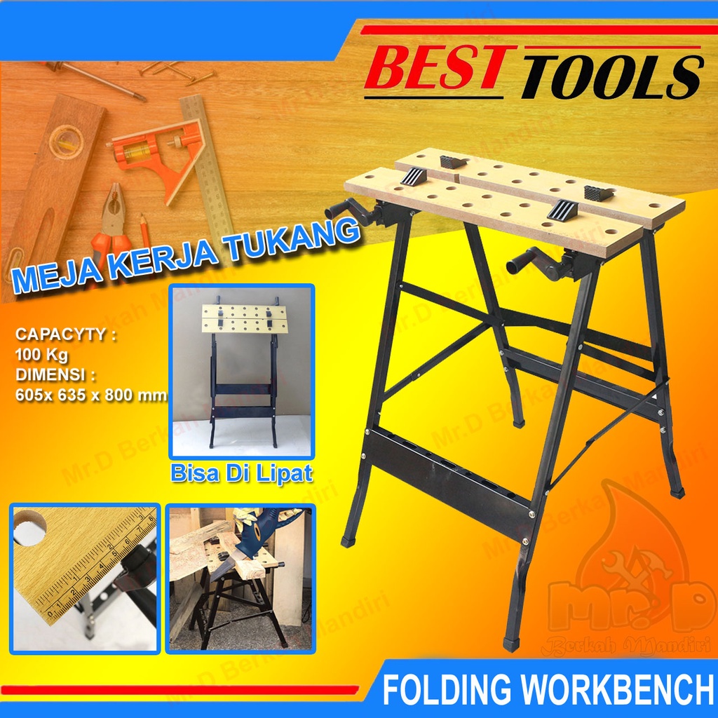 Jual Meja Kerja Tukang Portabel | Besttools Portabel Workbench | Shopee ...
