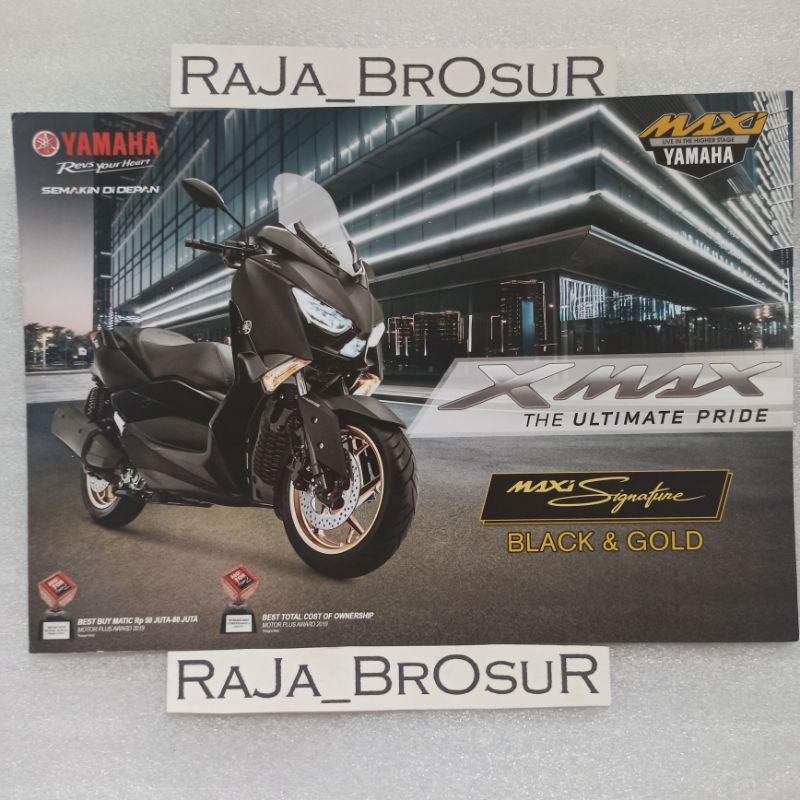 Jual Poster brosur Yamaha X MAX XMAX 2020 Maxi Signature Black and Gold ...
