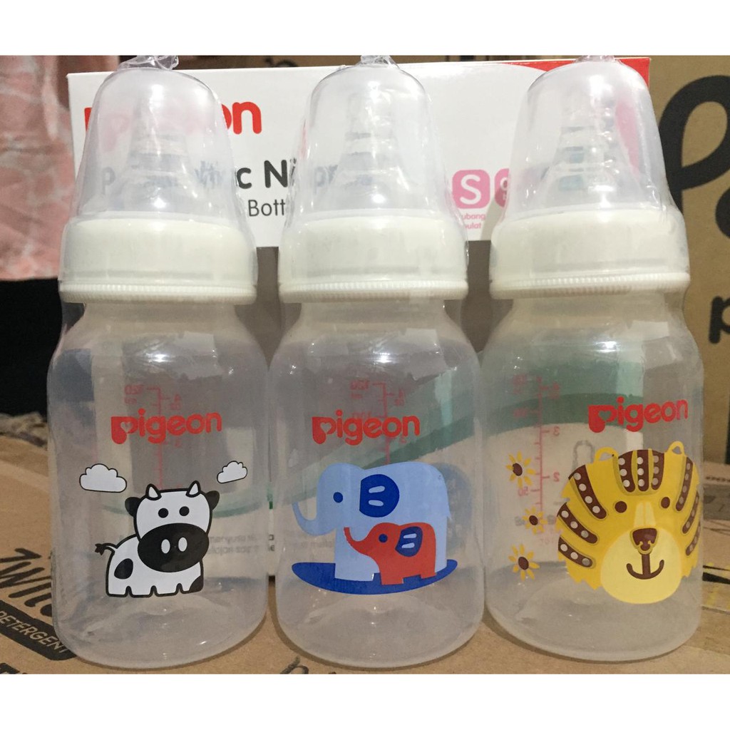 Jual Pigeon Peristaltic Nipple Round Nursing Bottle Slim Neck 240ml 240 ml / 120ml 120 ml ...