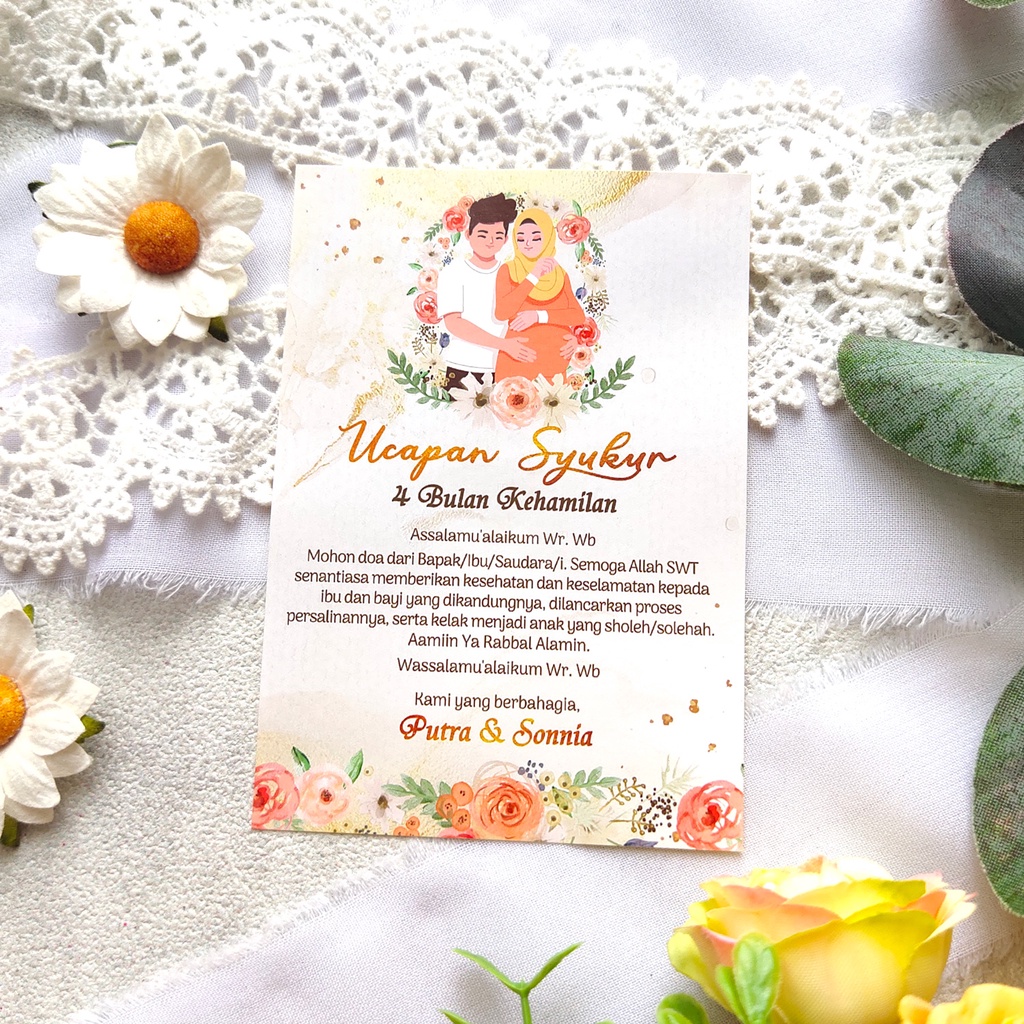 Jual Kartu / Sticker / stiker tasyakuran / syukuran 7 bulan / 4 bulan ...