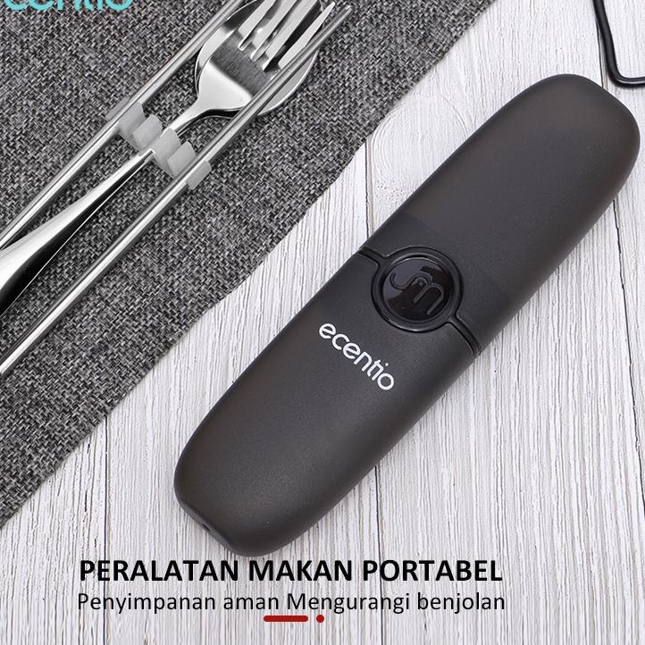 Jual id2y2Xm--ecentio 2/3Pcs Stainless Steel Alat Makan Set Sendok ...