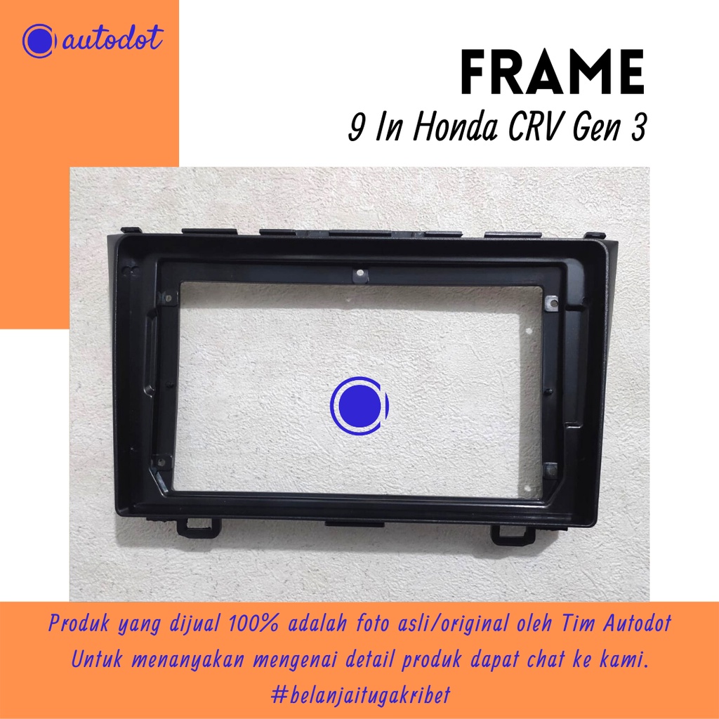 Jual Frame Headunit 9 Inch Honda CRV Gen3 2007-2012 / Frame Mobil Head ...