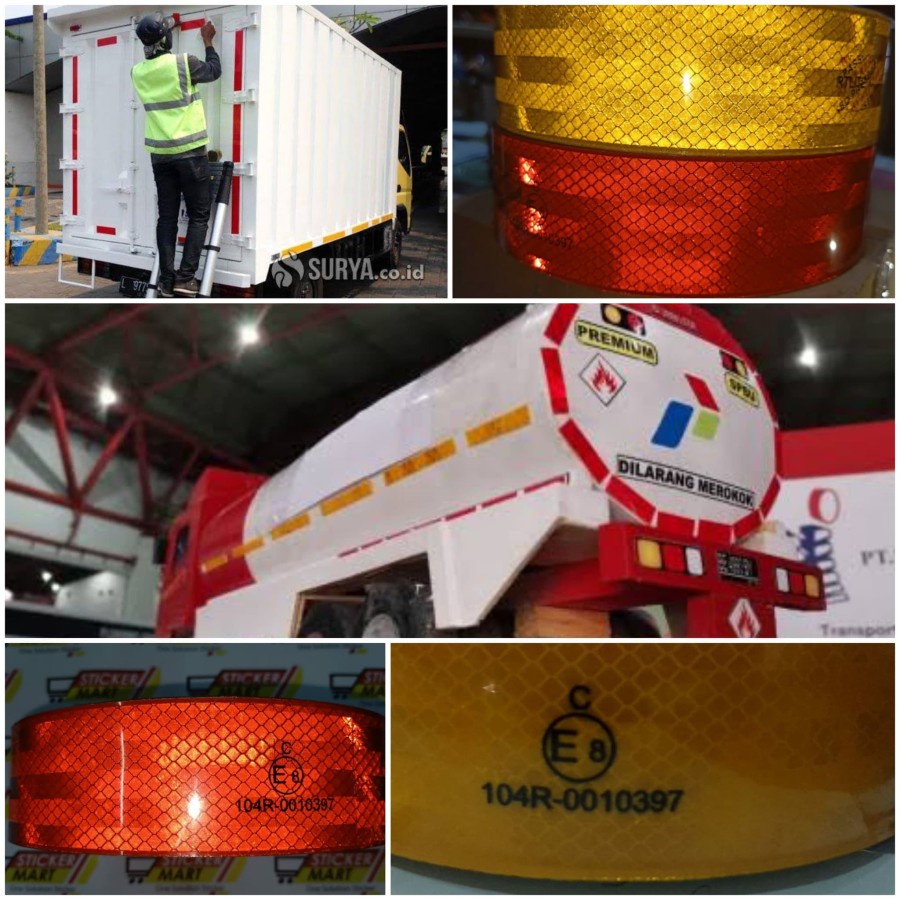 Jual Sticker Conspicuity Safety Dishub reflective mobil truk, box ...