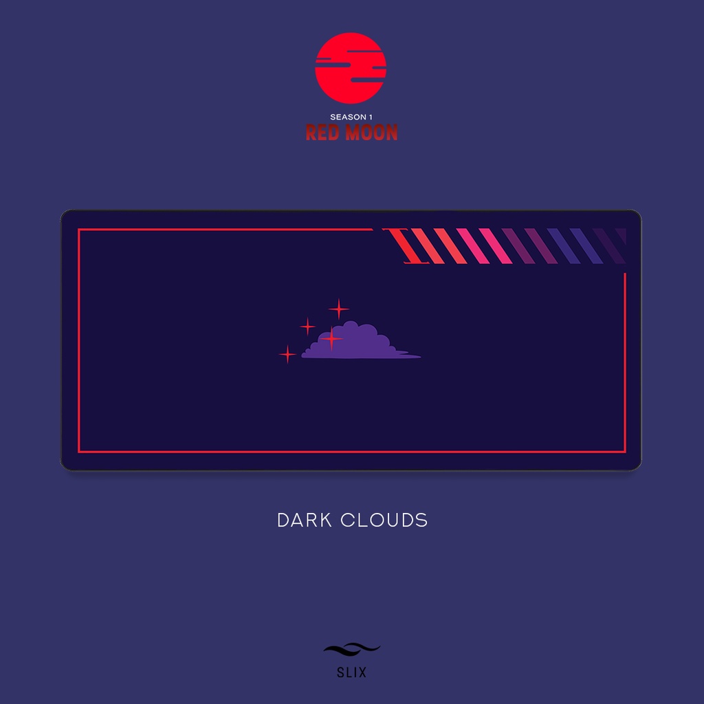 Jual SLIX Season 1 Red Moon - (Dark Clouds) Deskmat | Shopee Indonesia