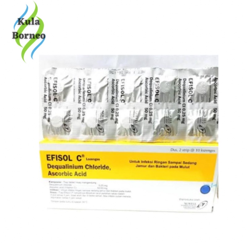 Jual EFISOL C Lozenges Pelega Tenggorokan 20 tablet | Shopee Indonesia