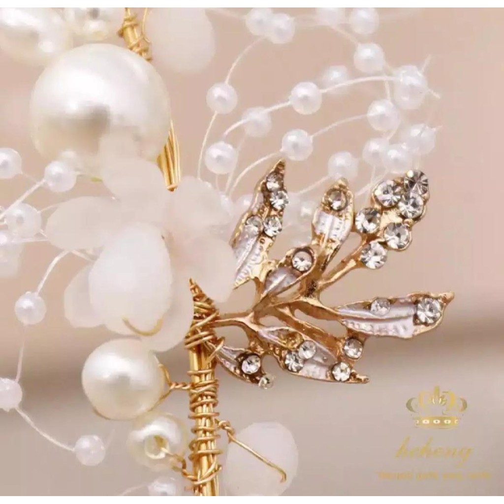 Jual White Headpiece - Mahkota Mutiara Pengantin - Aksesoris Rambut ...