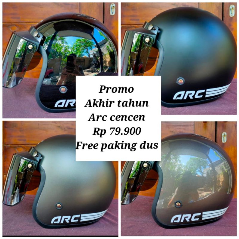 Jual helm bogo arc cencen promo akhir tahun komplit kaca | Shopee Indonesia