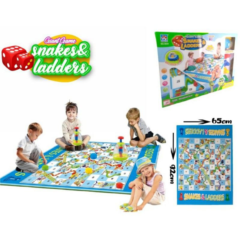 Jual Mainan anak balita Snakes and Ladders 2 - 4 orang | permainan ular ...