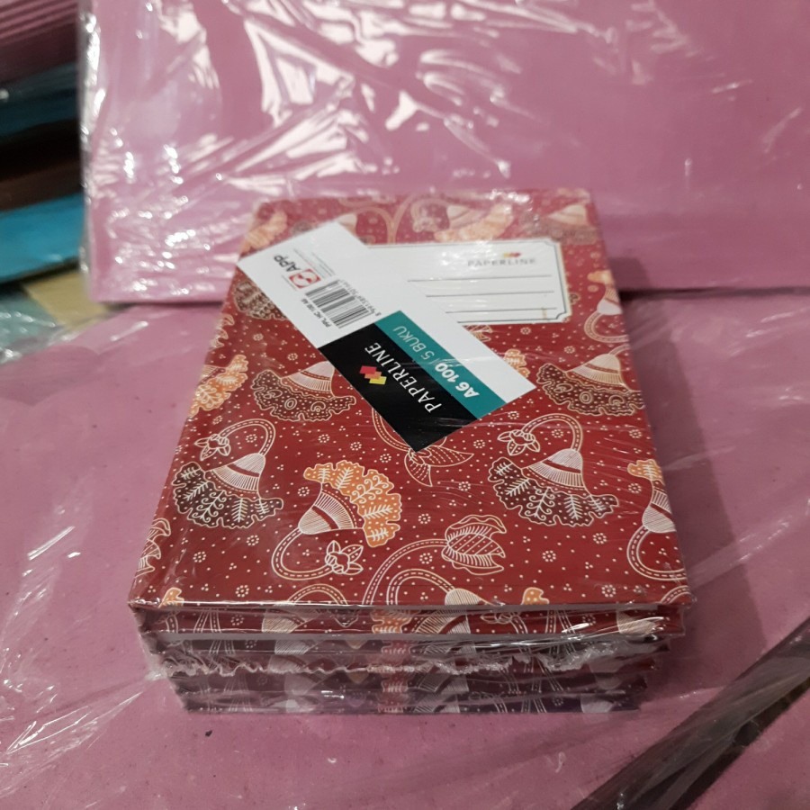 Jual 1 PACK (ISI 5) Hard Cover A6 100 Paperline (1/4 Folio) 100 Lembar ...