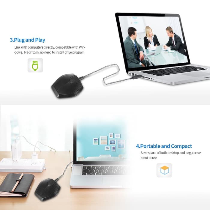 Jual Professional USB Omnidirectional Touchable Microphone for ...
