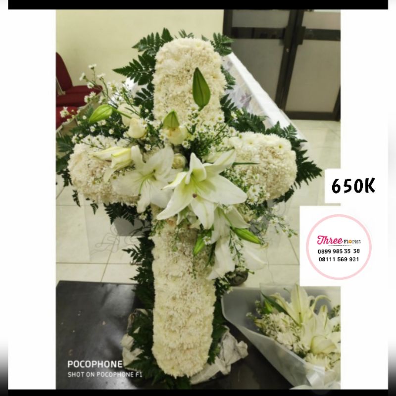 Jual bunga salib duka cita / bunga salib / bunga altar / bunga salib ...