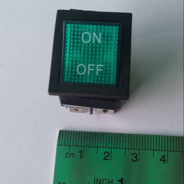 Jual Power switch lampu hijau on off 4 pin saklar lampu besar Pin ...