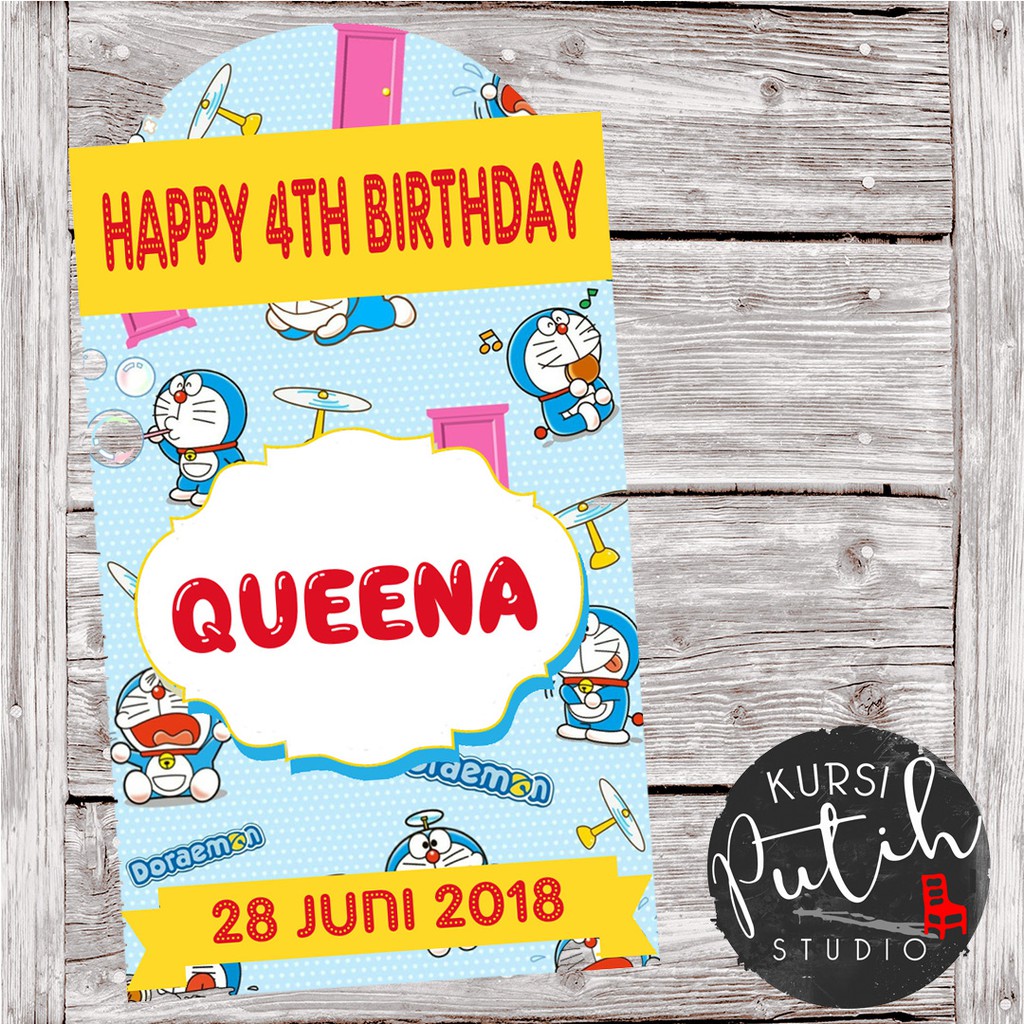 Jual Birthday Thank You Card tema Doraemon | Shopee Indonesia