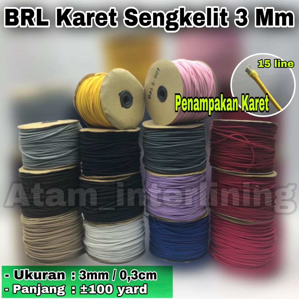 Jual BRL 3mm | Tali Karet String Sengkelit | Tali Karet Kancing kebaya ...