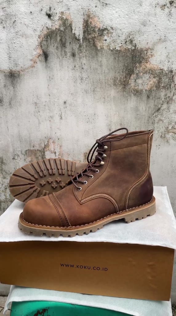 Jual Luthor Aztec Tan - Sepatu Boots Kulit Crazy Horse Saddle Leather ...