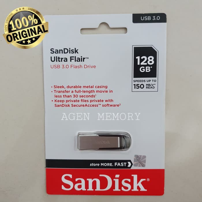 Jual SANDISK USB FLASHDISK 128GB ULTRA FLAIR USB 3.0 - FLASHDISK 128GB | Shopee Indonesia