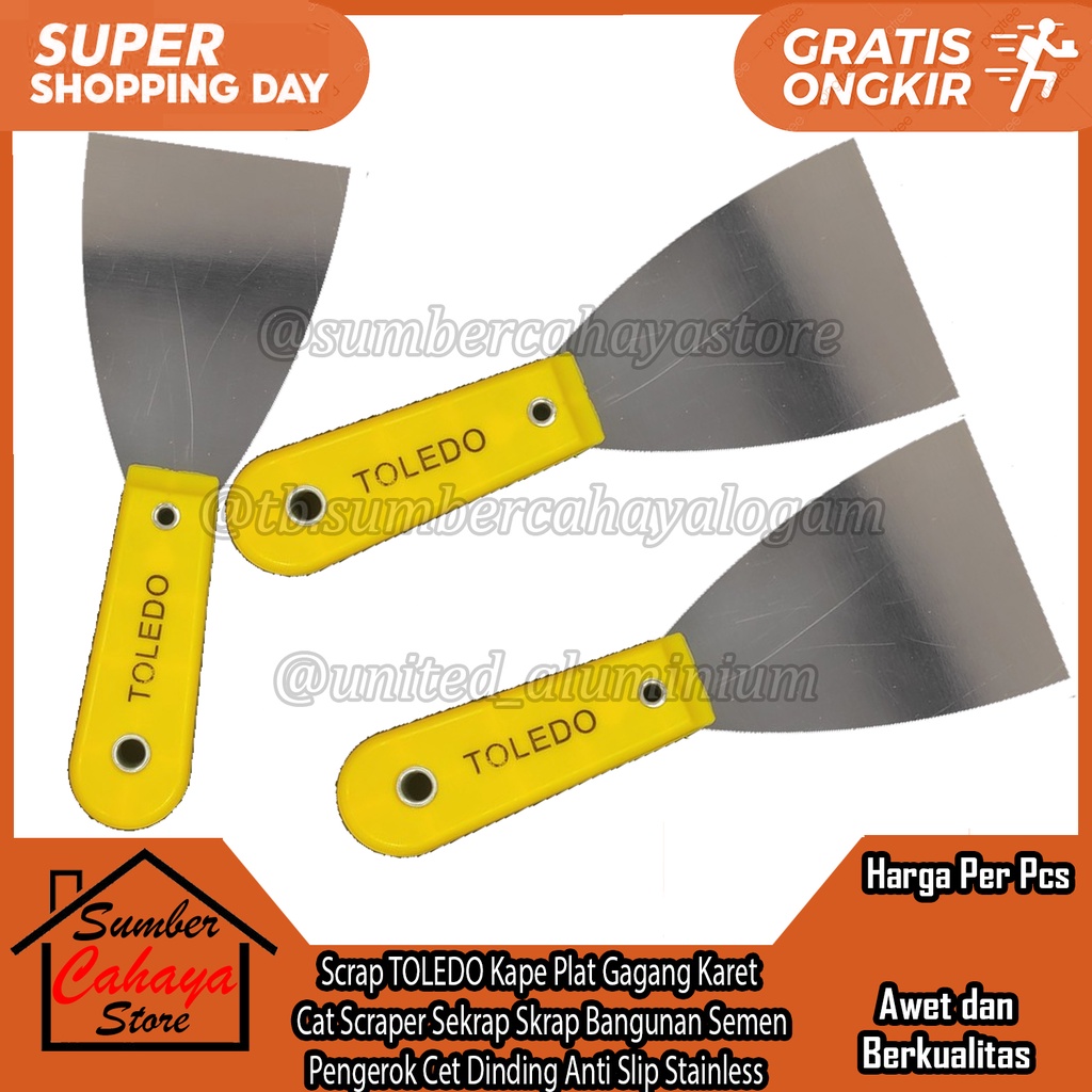 Jual Scrap TOLEDO Kape Plat Gagang PVC Plastik 3" Inch Inci In Inchi ...