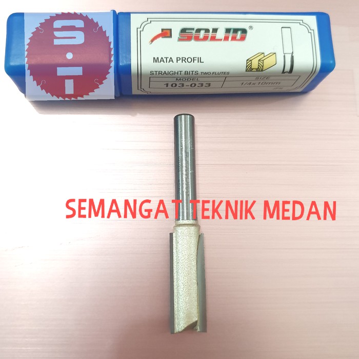 Jual MATA PROFIL TRIMMER ROUTER STRAIGHT KOREK 1/4" X 10mm SOLID 103 ...