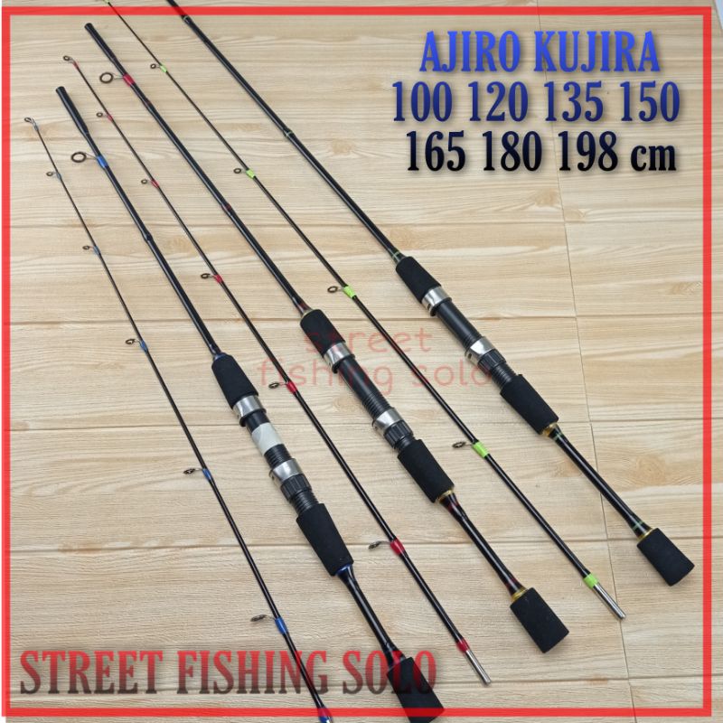Jual Joran Pancing Spinning AJIRO KUJIRA Fiber Solid Padat Murah 100 120 135 150 165 180 198 cm ...