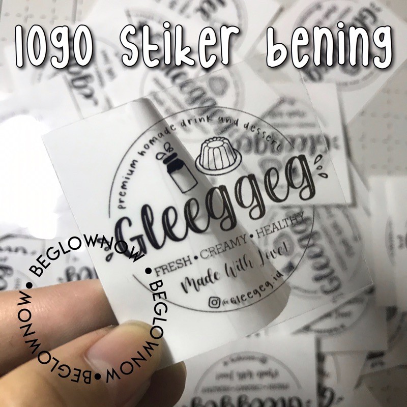 Jual sticker bening / stiker bening custom tidak tahan air (non ...
