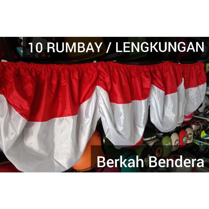 Jual umbul umbul bendera merah putih hias background karet remple | Shopee Indonesia