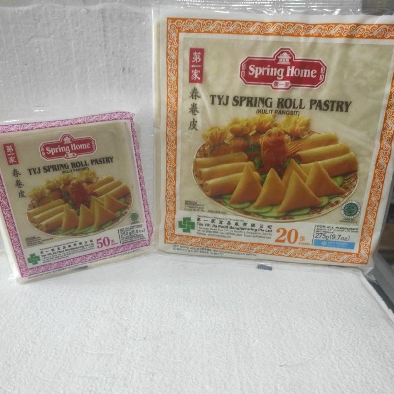 Jual TYJ Spring Roll Pastry ( Kulit Pangsit/ Lumpia) Kecil (50) / Besar ...