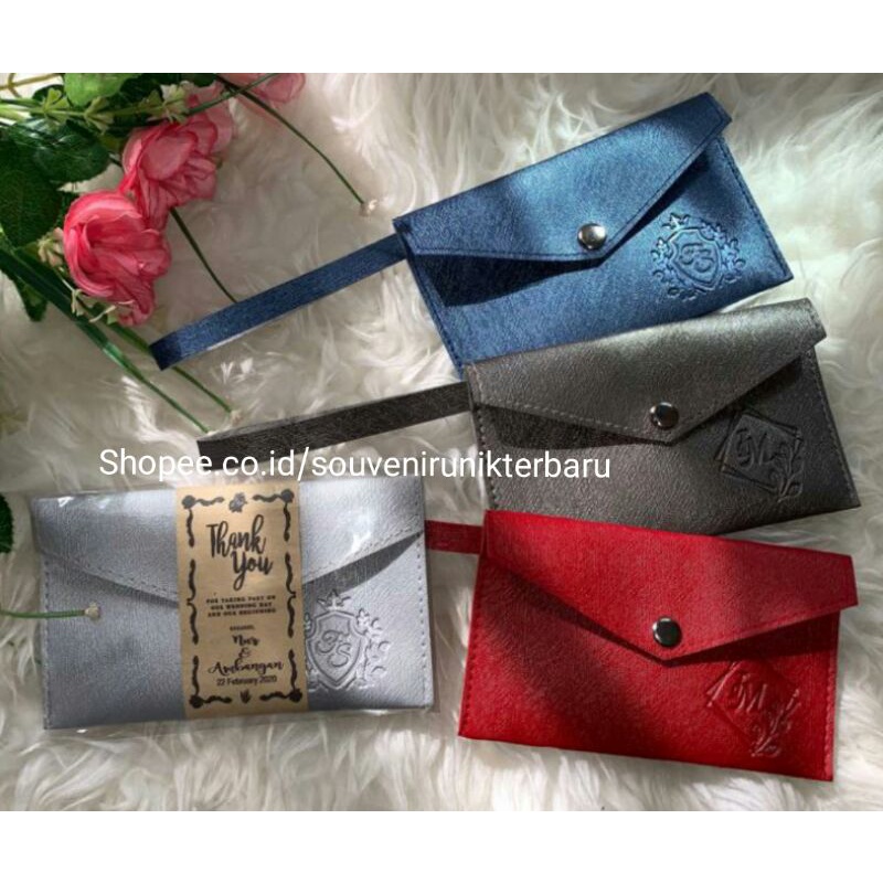 Jual Souvenir Pernikahan Pouch Angpau Custom Emboss Nama atau Logo ...