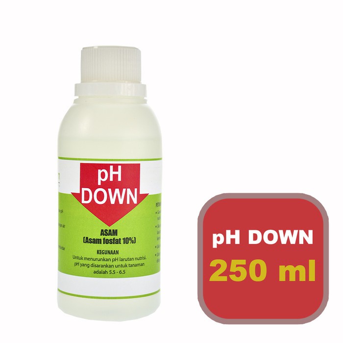 Jual pH Down Untuk Nutrisi Tanaman Hidroponik (Asam Fosfat 10%) 250 ml Cair | Shopee Indonesia