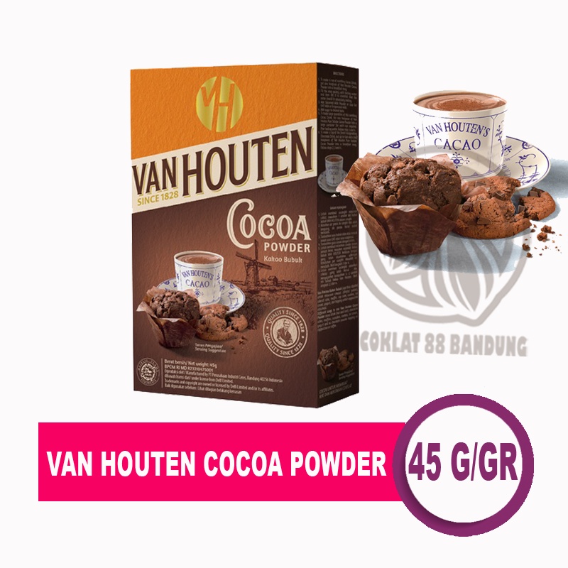 Jual Van Houten Cocoa Powder 40gr – Bubuk Coklat Asli Murni untuk ...