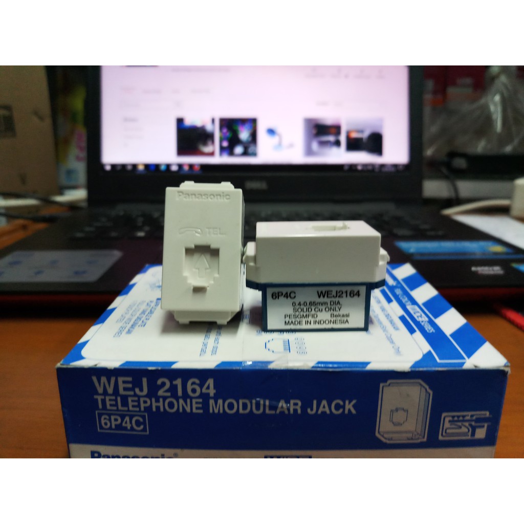 Jual Panasonic Socket Telephone Modular Jack 6P 4C (WEJ-2164) | Shopee ...