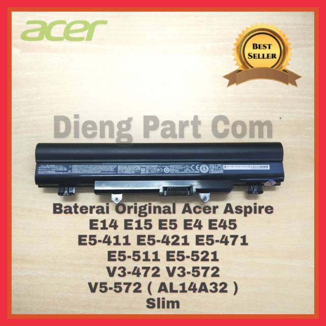Jual Baterai Battery Laptop Original Acer Aspire E14 E15 E4 E5-471 E5 ...