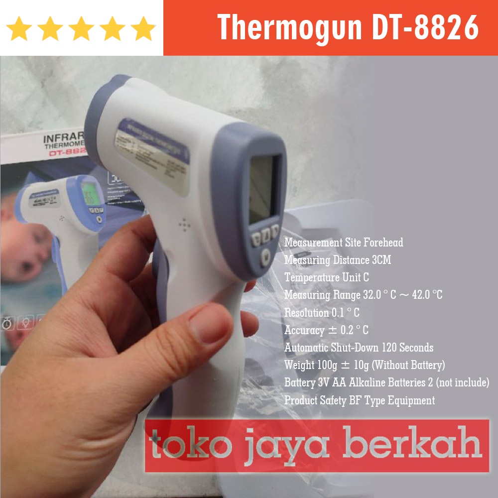 Jual Thermometer gun infrared Suhu IR Termometer Laser Termo Gun DT ...