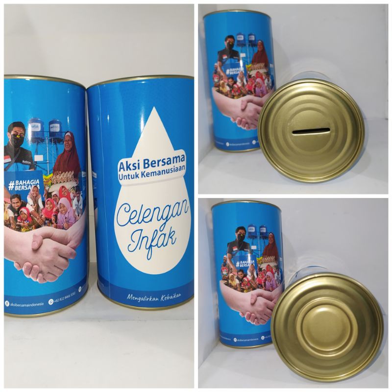 Jual celengan kaleng custom design infak custom design untuk souvenir ...