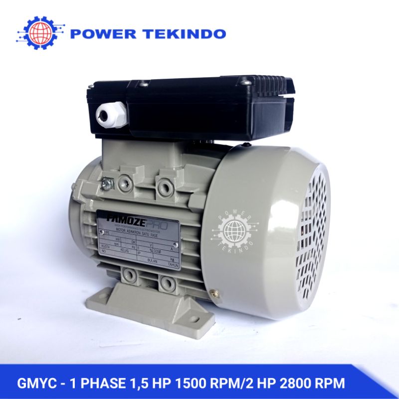 Jual Famoze Pro Dinamo 1 Phase 1,5 Hp 1400 Rpm / 2 HP 2800 RPM Motor Penggerak GMYC 1,5 PK 2 PK ...