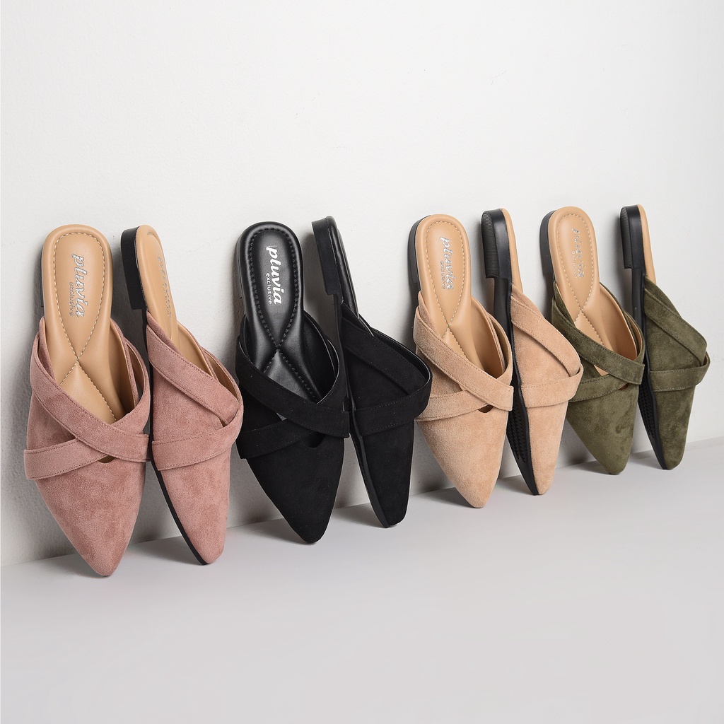 Jual Pluvia SAFIYA Mules Wanita Slip On Shoes Sandal | Shopee Indonesia