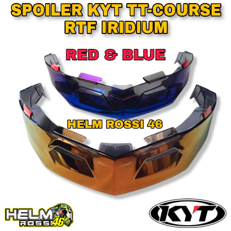 Jual Spoiler 3D KYT TT COURSE RTF Iridium Blue Iridium Red Smoke Hitam ...