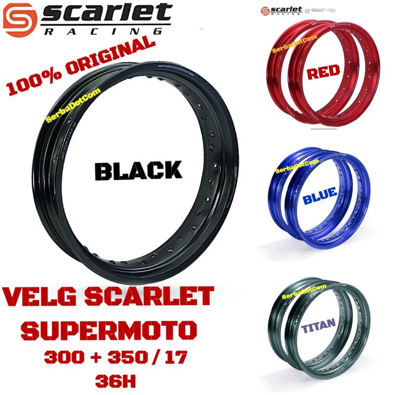 Jual VELG SCARLET 300 350 SUPERMOTO 17 SUPERMOTTO 300 350 Ring R 17 R17 ...