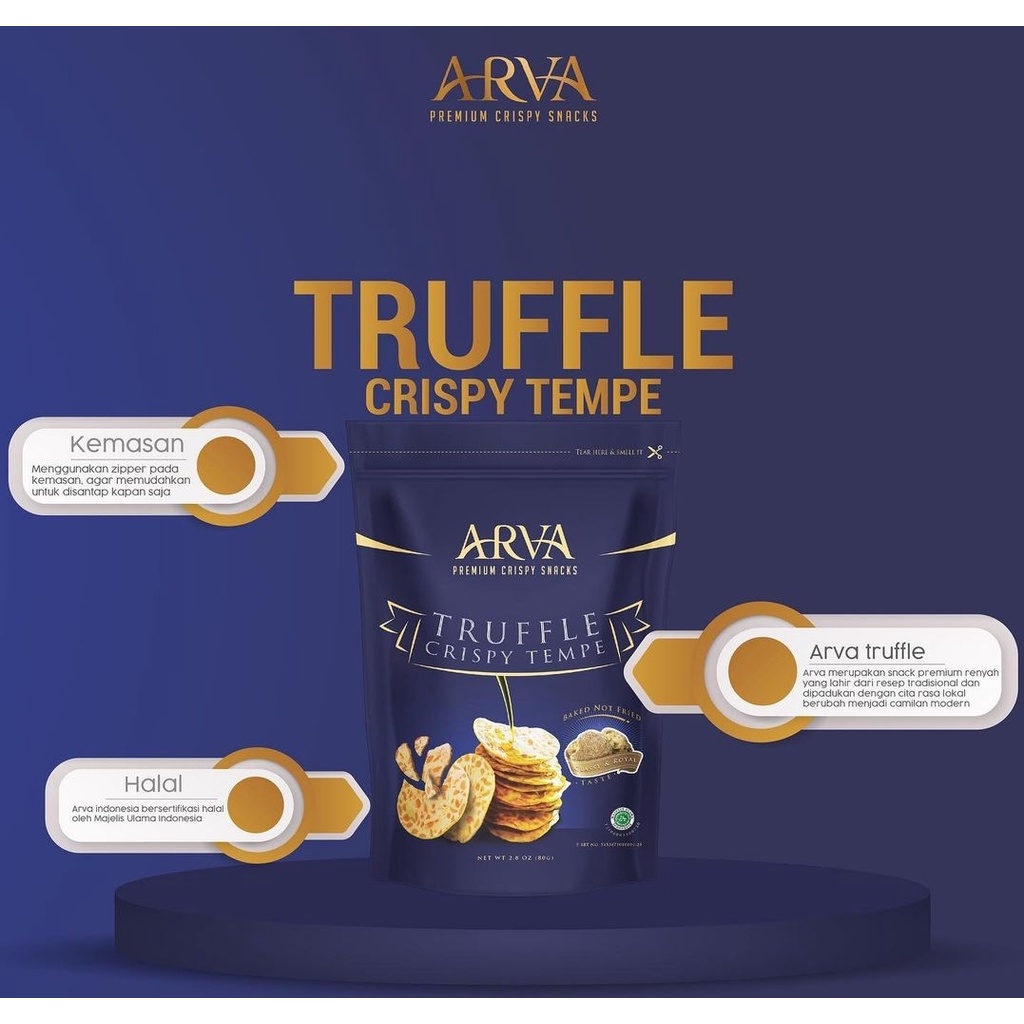 Jual ARVA Keripik Tempe Crispy - Truffle/Himalayan Salt Basil/Honey ...