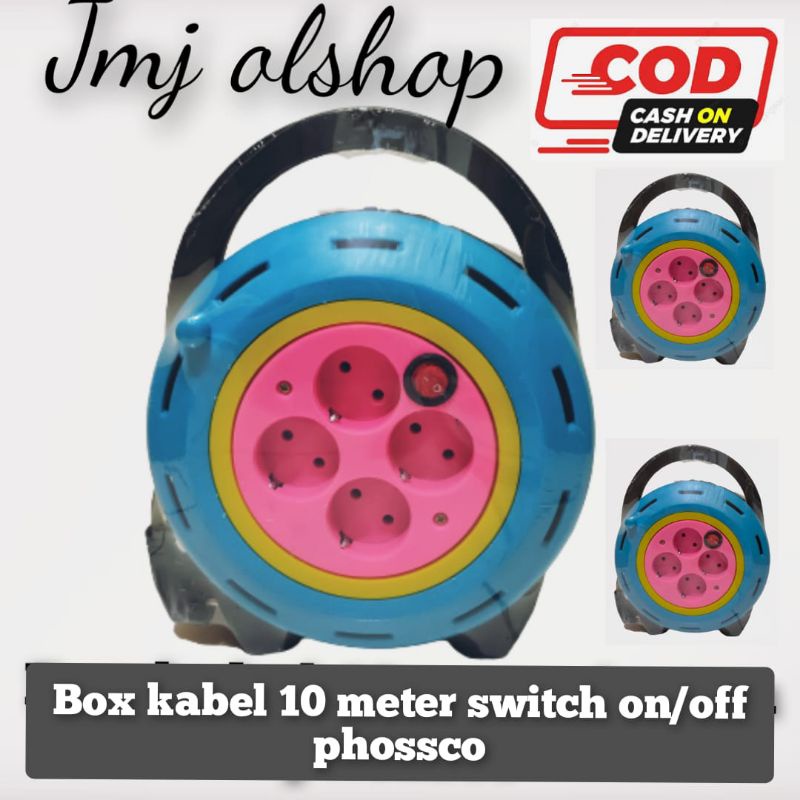 Jual BOX Kabel PHOSSCO JUMBO/ROLL Type 10 SK PANJANG KABEL 9M 4lubang ...